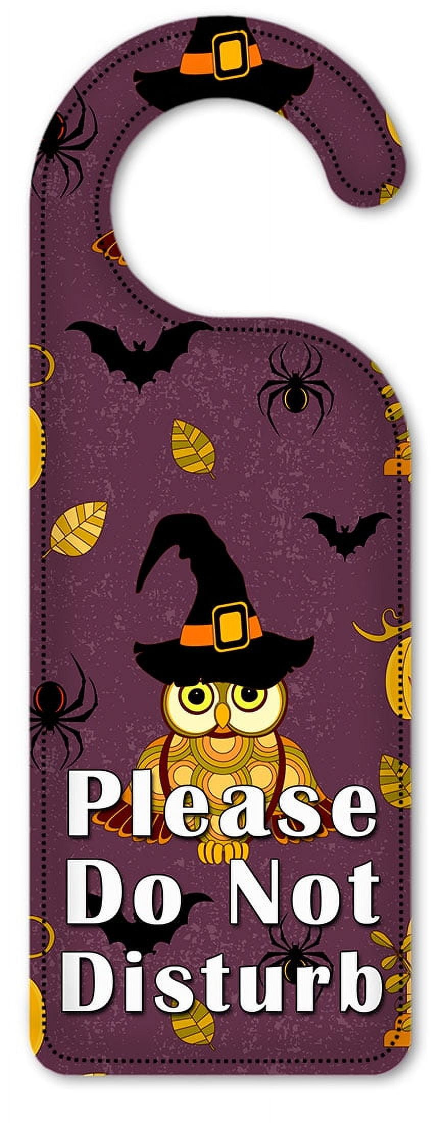 Do Not Disturb Door Knob Hanger Sign - Halloween Owls - Walmart.com