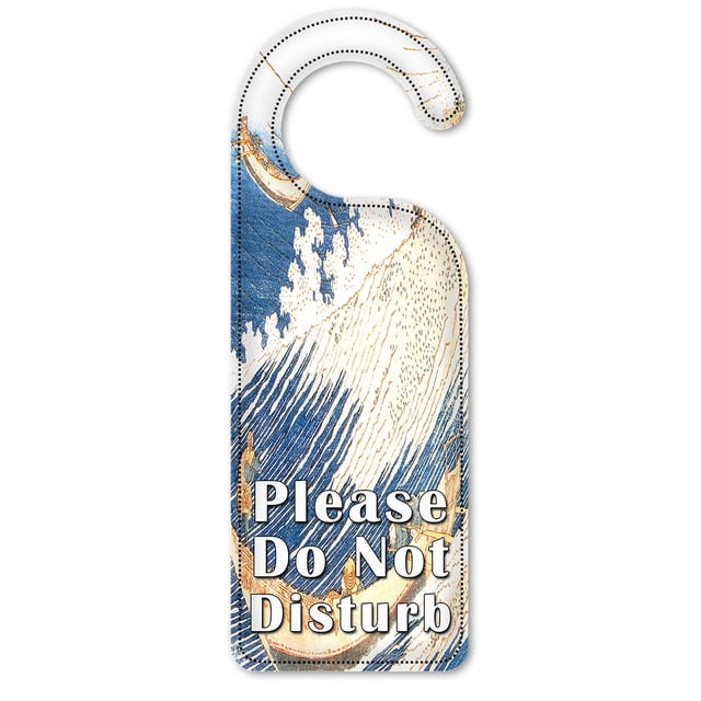 Do Not Disturb Door Knob Hanger Sign - Hokusai - Walmart Business Supplies