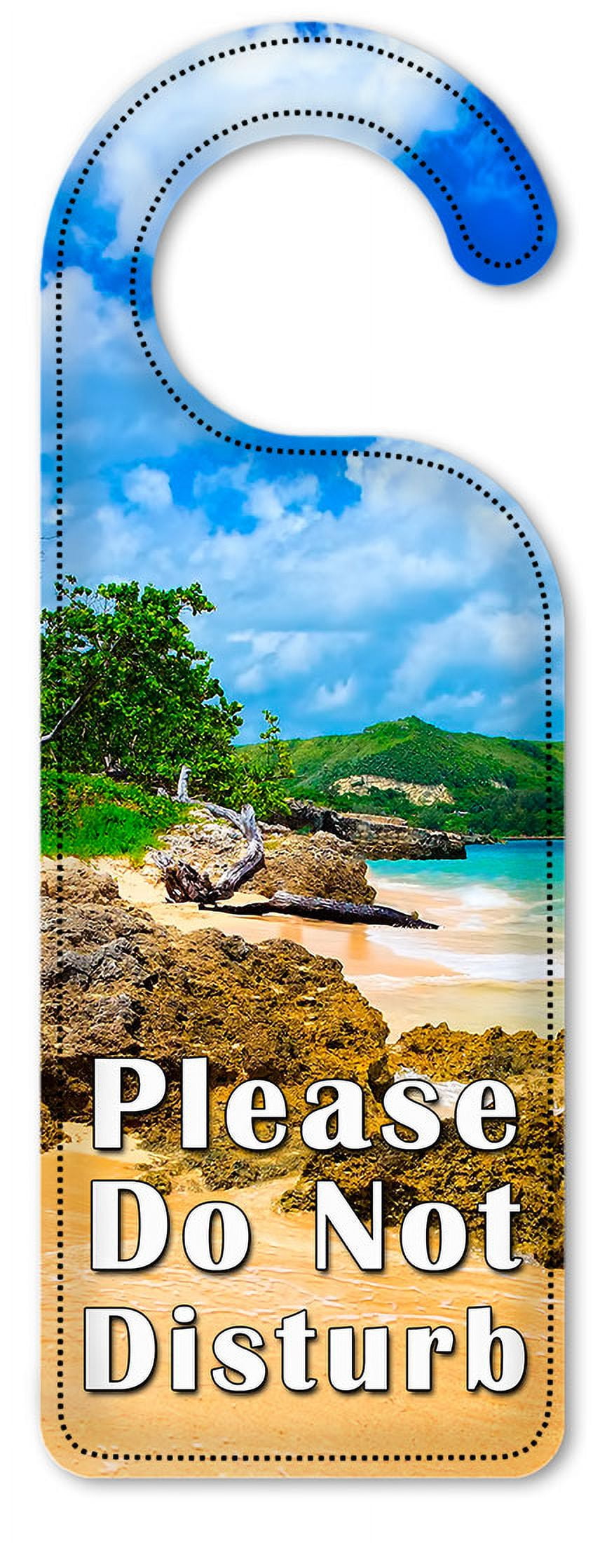 Do Not Disturb Door Knob Hanger Sign - Jungle Side Beach - Walmart.com