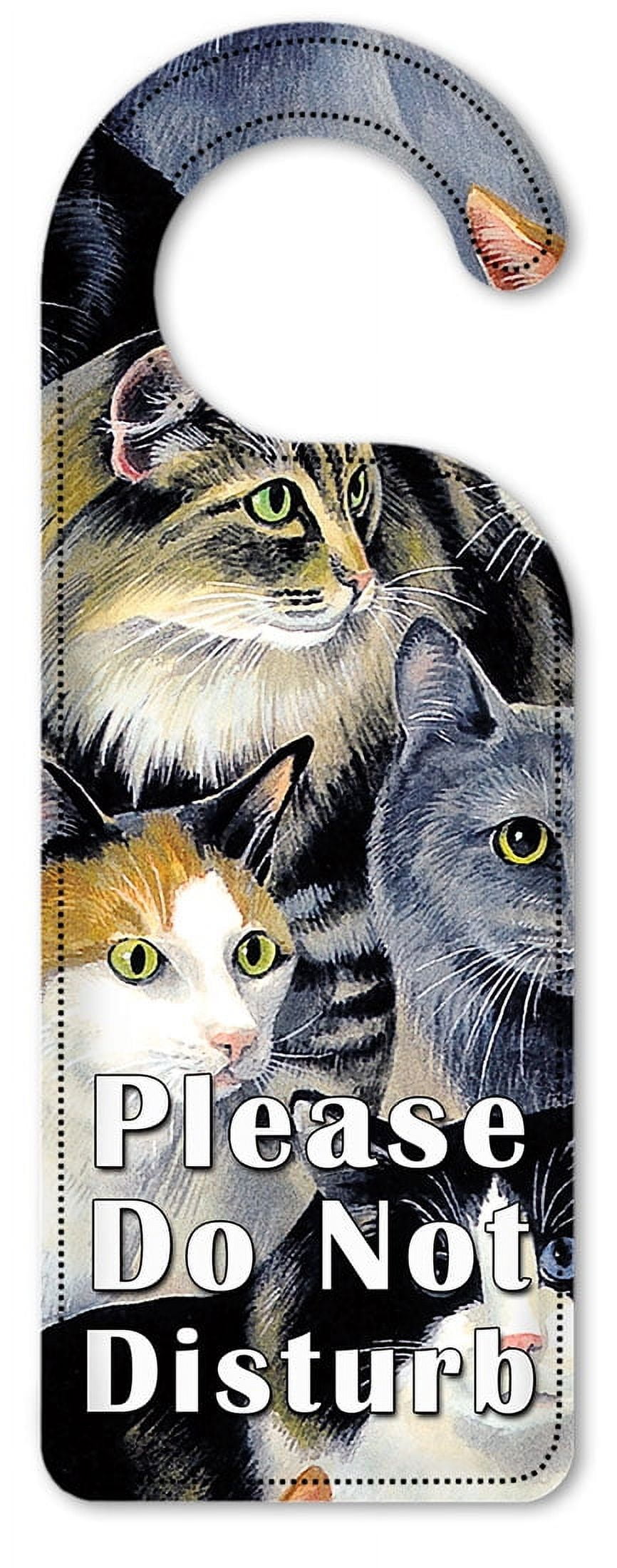 Do Not Disturb Door Knob Hanger Sign - Just Cats - Walmart.com