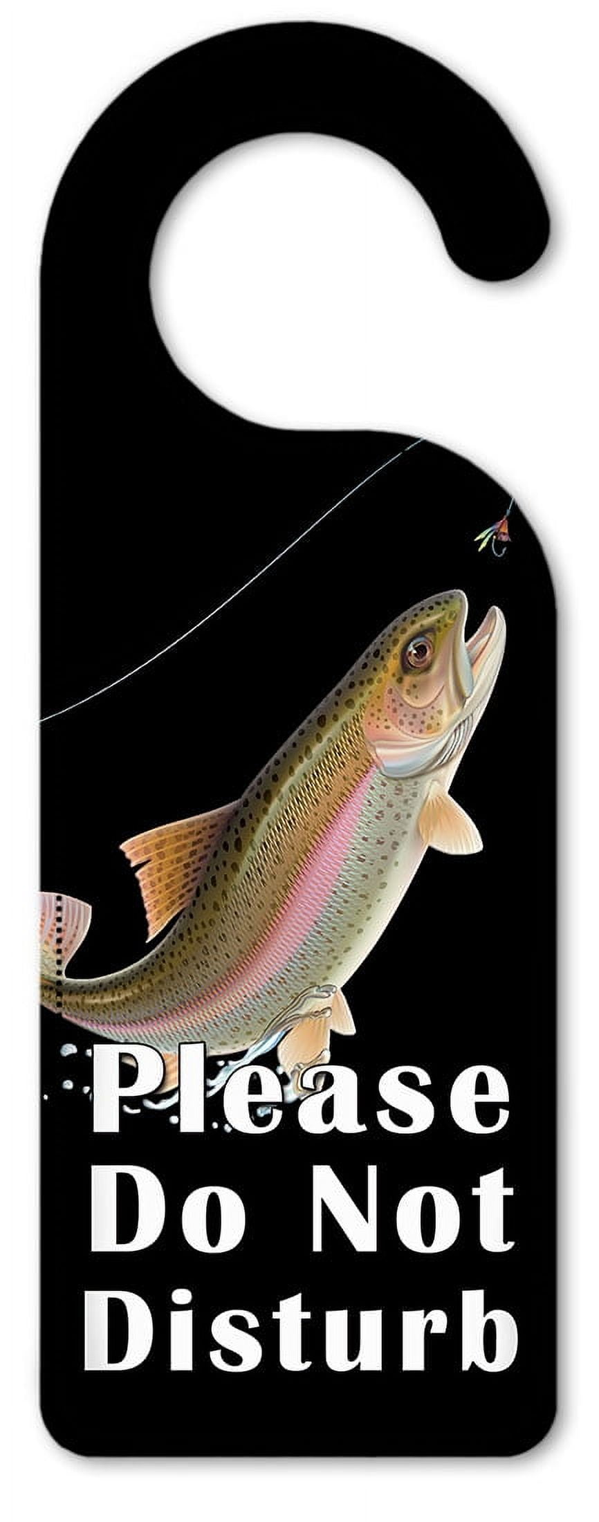 Do Not Disturb Door Knob Hanger Sign - Leaping Fish (black) - Walmart.com