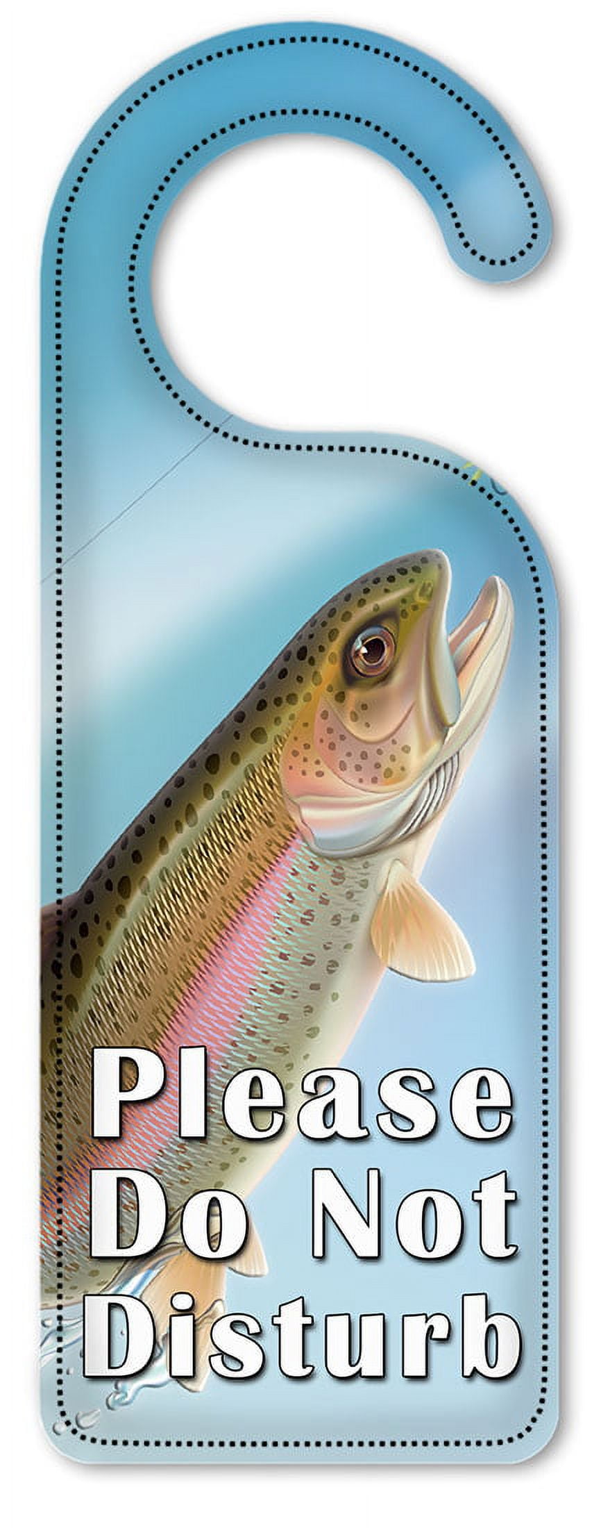 Do Not Disturb Door Knob Hanger Sign - Leaping Fish (blue) - Walmart.com