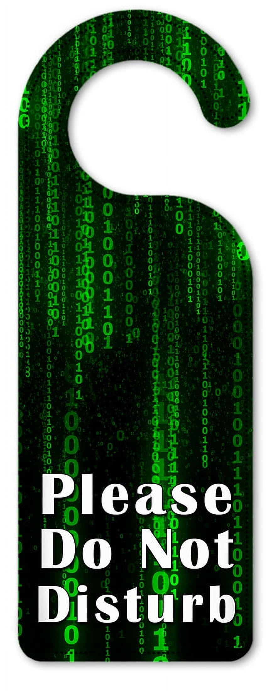 Do Not Disturb Door Knob Hanger Sign - Matrix Style Coding - Walmart.com