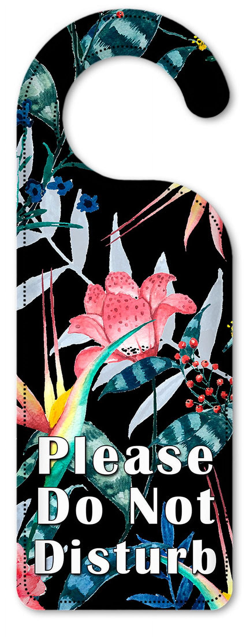Do Not Disturb Door Knob Hanger Sign - Pink Hibiscus - Walmart.com