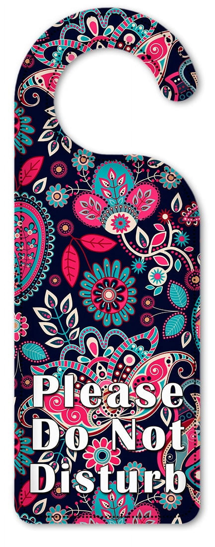 Do Not Disturb Door Knob Hanger Sign - Pink Paisley - Walmart.com