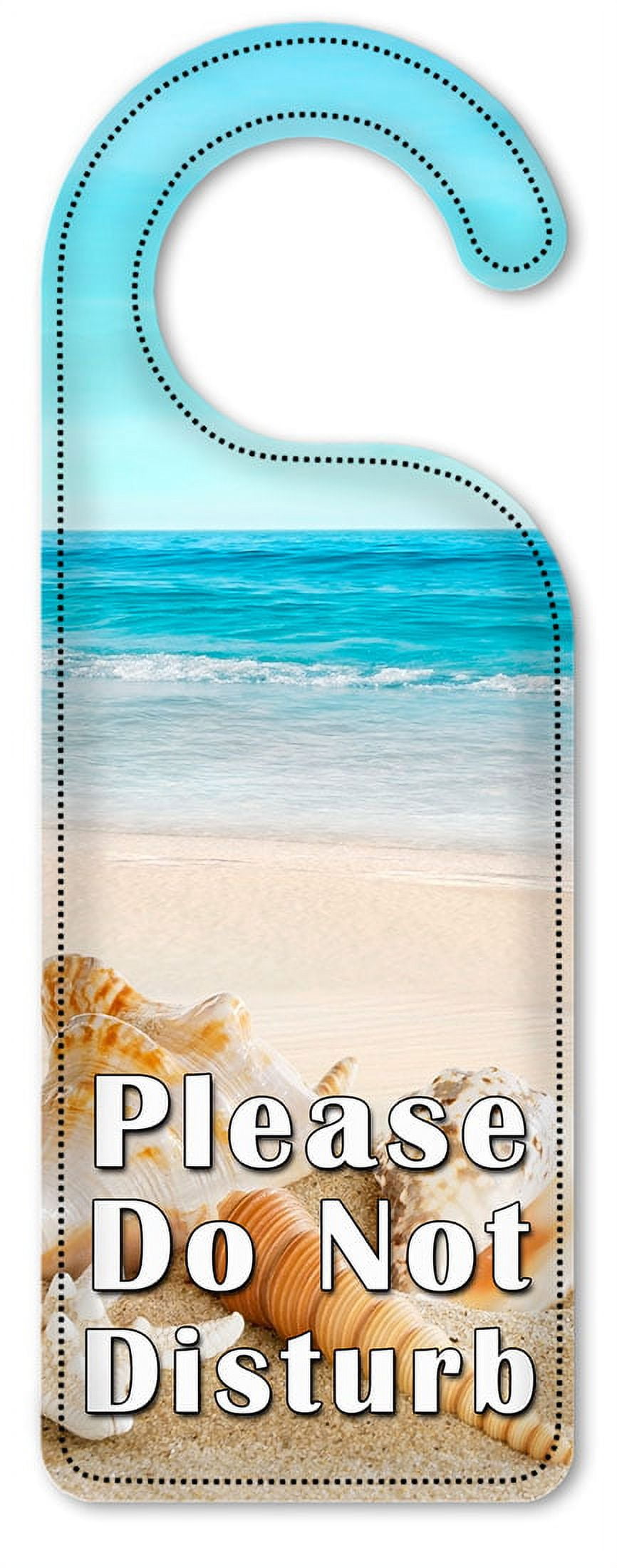Do Not Disturb Door Knob Hanger Sign - Seashells on the Beach - Walmart.com