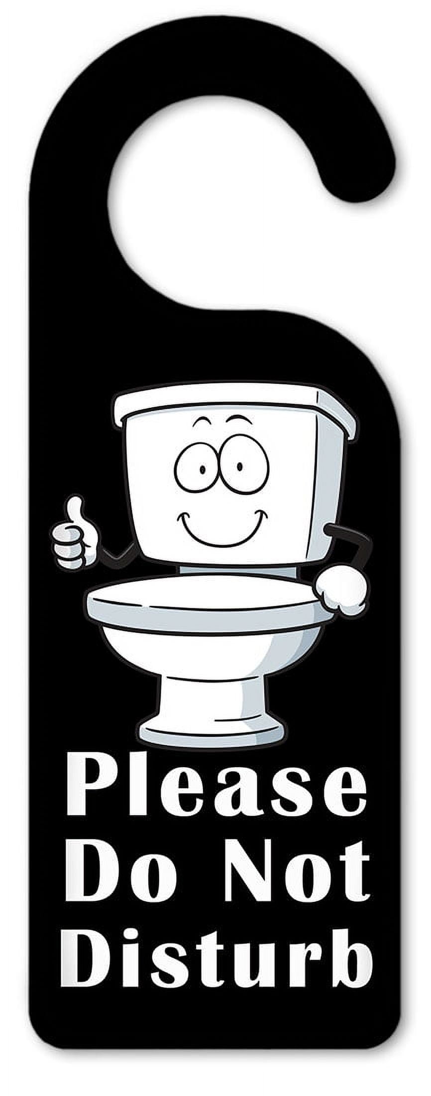 Do Not Disturb Door Knob Hanger Sign - Thumbs Up Toilet - Walmart.com