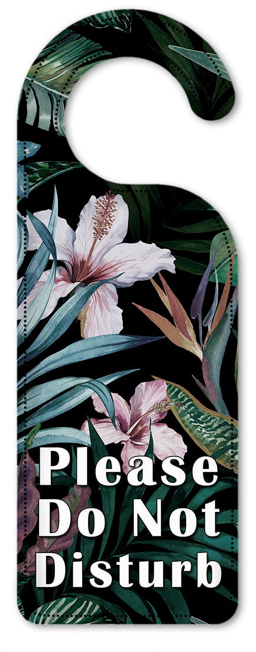 Do Not Disturb Door Knob Hanger Sign - Tropical Flowers - Walmart.com