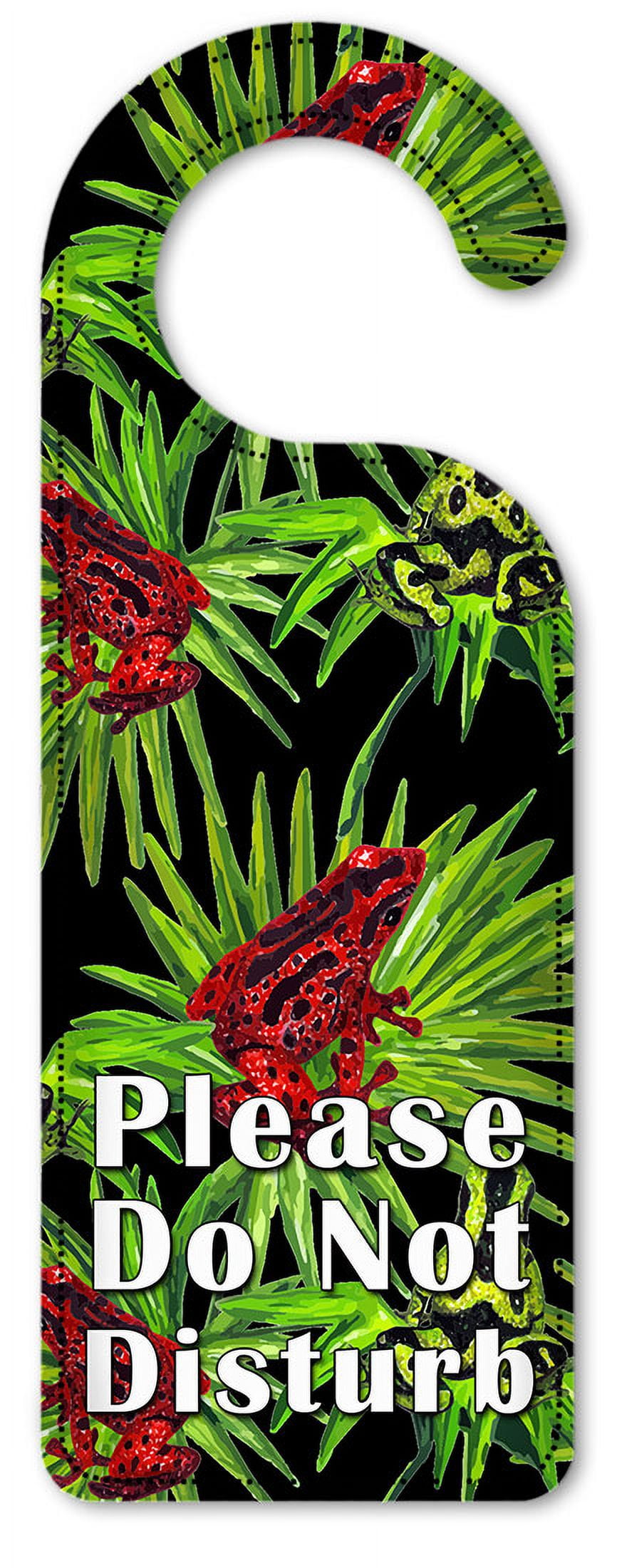 Do Not Disturb Door Knob Hanger Sign - Tropical Frogs - Walmart.com