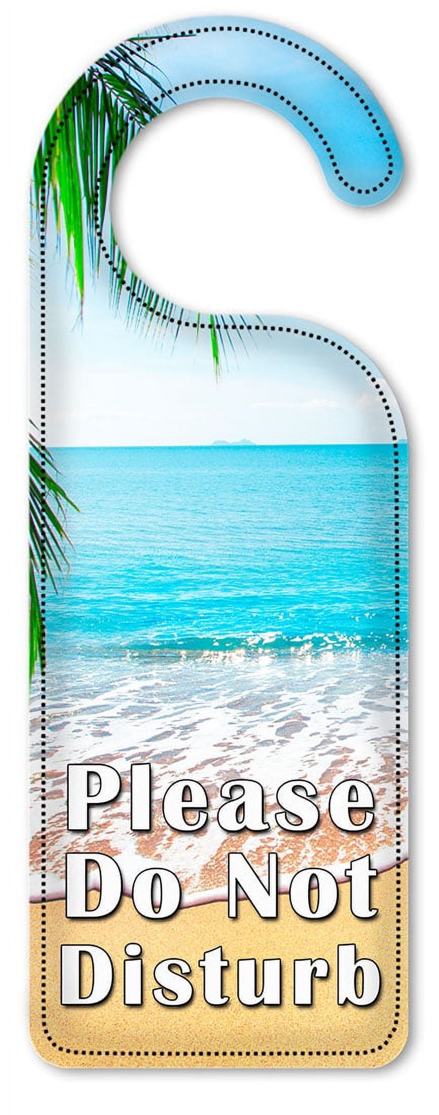 Do Not Disturb Door Knob Hanger Sign - View from the Sand on Beach ...