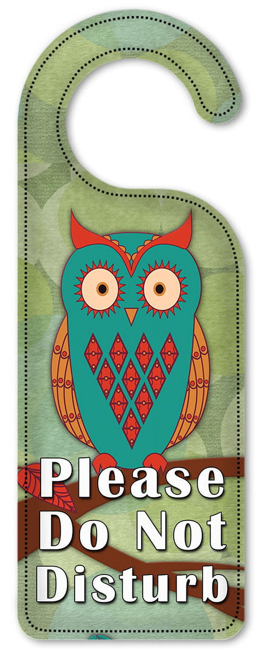 Do Not Disturb Door Knob Hanger Sign - Whimsical Owls - Walmart.com