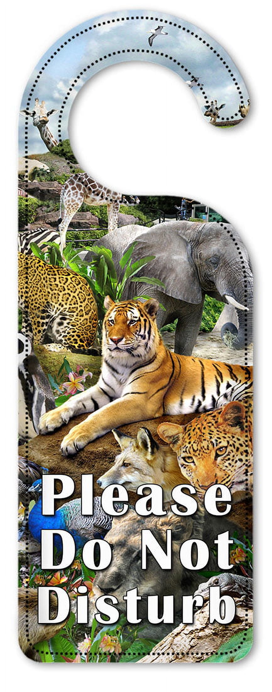 Do Not Disturb Door Knob Hanger Sign - Zoo Animals - Walmart.com