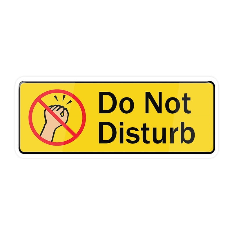 Do Not Disturb Door/Wall Sign - Durable Acrylic Plastic Sign for ...