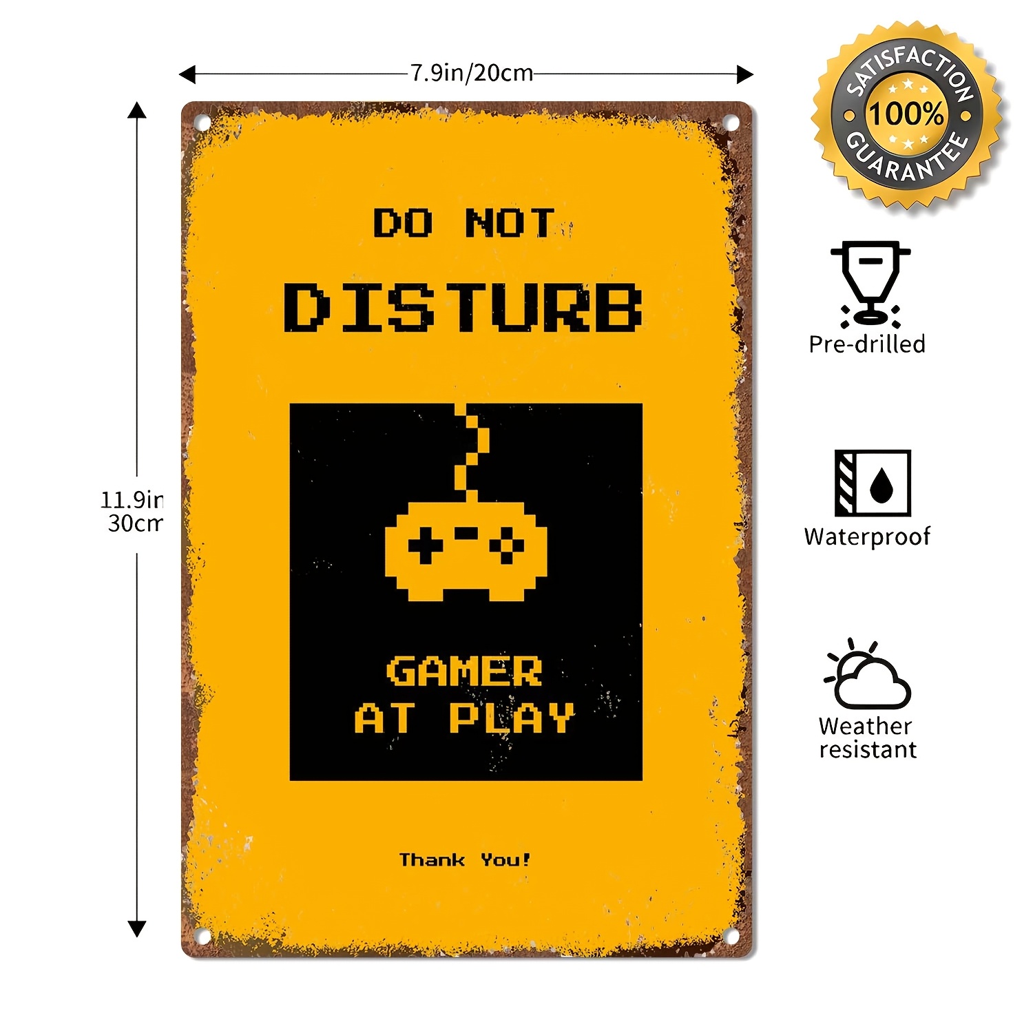 Do Not Disturb Gamer At PlayRetro Metal Tin Sign Vintage Sign Rustic ...