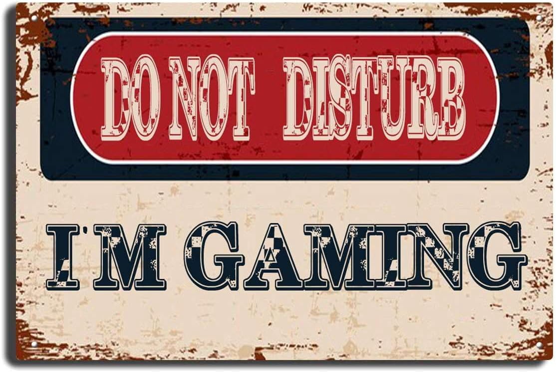 Do Not Disturb Gaming In Progress - Vintage Metal Sign - Funny Bedroom ...