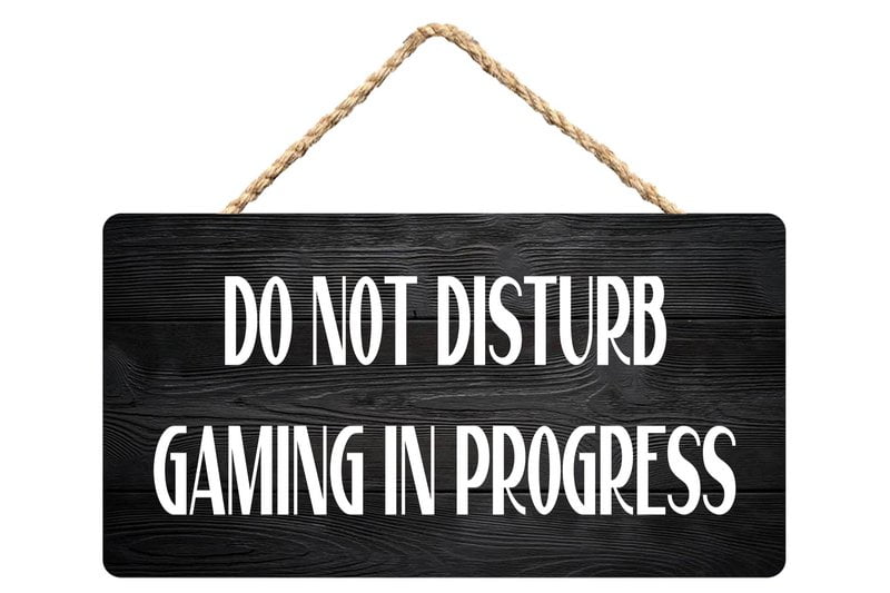 Do Not Disturb Gaming In Progress Wooden Hanging Sign For Home Door ...