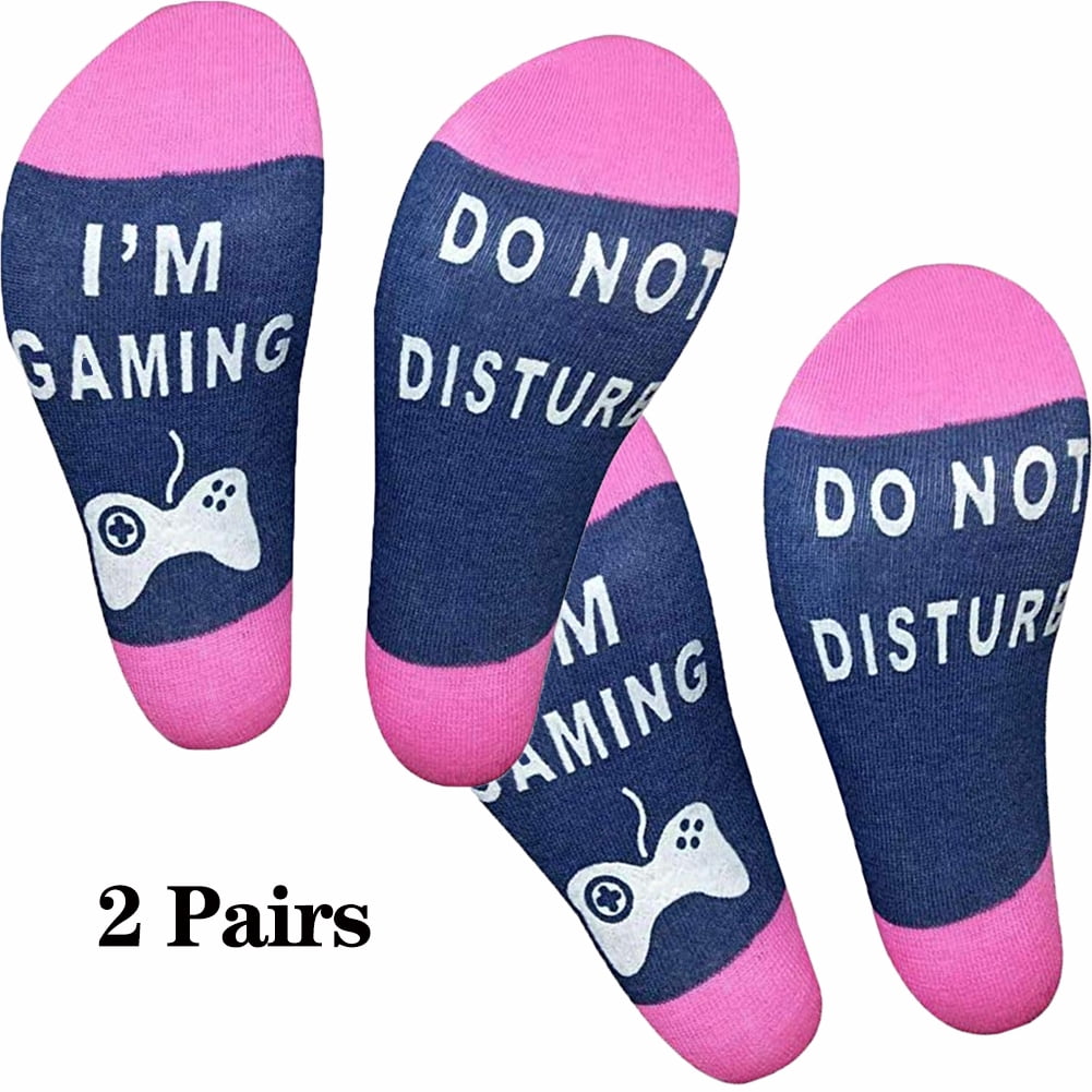 2 Pairs Do Not Disturb Gaming Socks, Gamer Socks Funny Gifts for ...