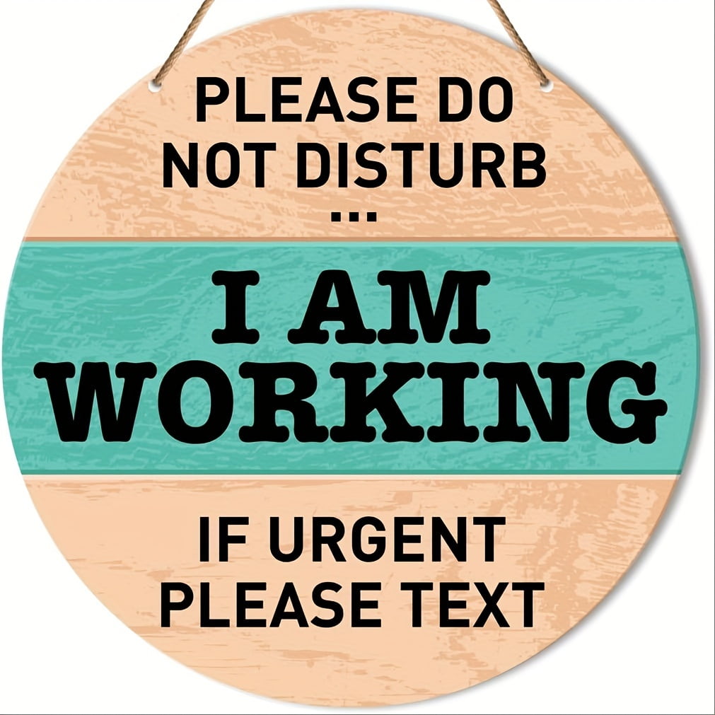 Do Not Disturb I Am Working Sign - Wood Home Office Wall Hanging Decor ...