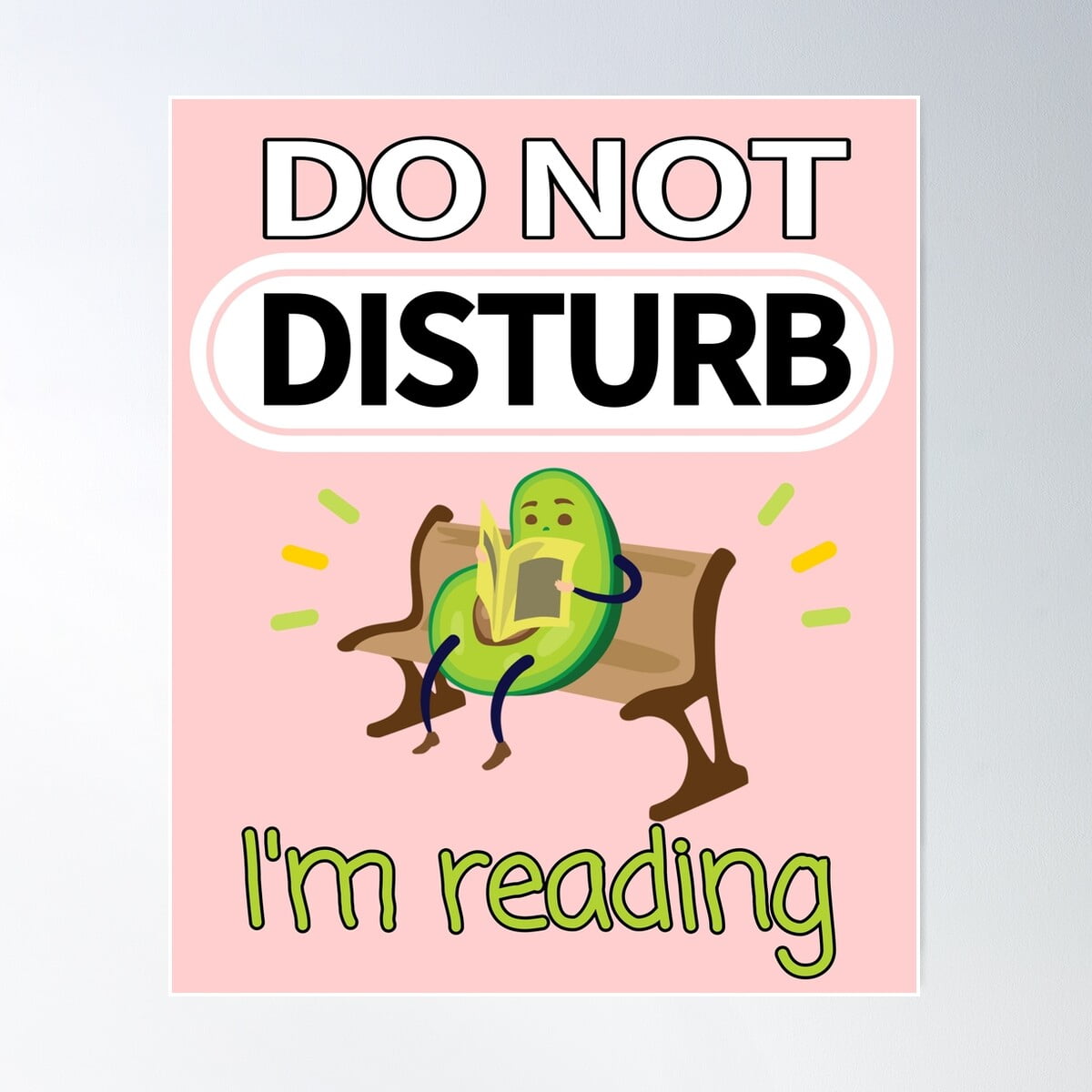 Do Not Disturb I'M Reading Poster Wall Art, Modern Wall Decor For ...