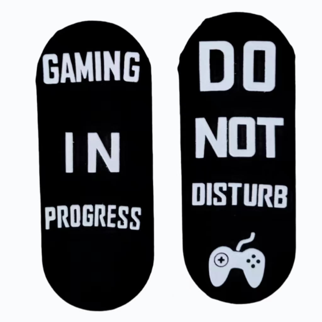 Do Not Disturb I'm Gaming Socks,Unisex Novelty Funny Sport anti-skid ...