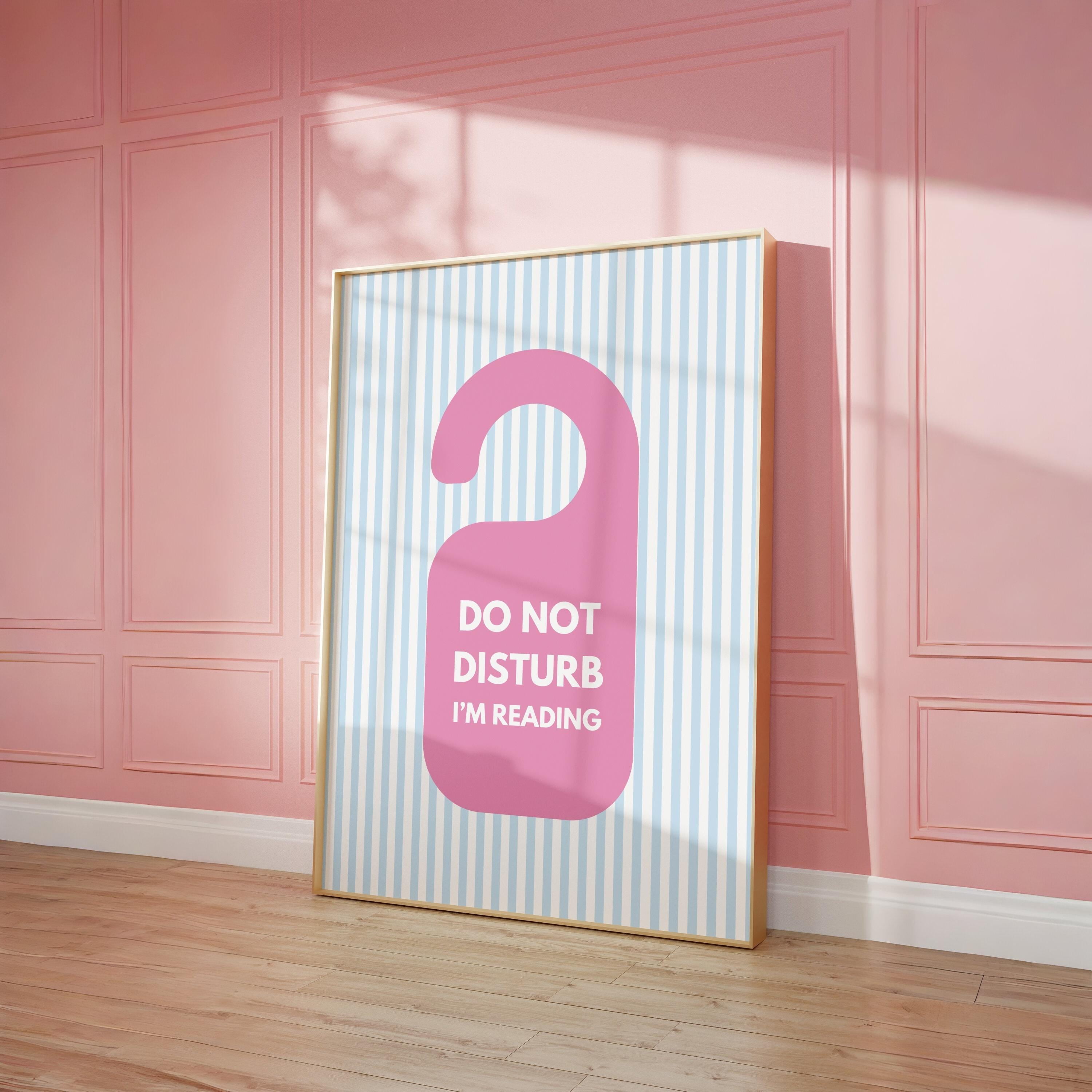 Do Not Disturb I'm Reading Typography Book Lover Poster Reading ...