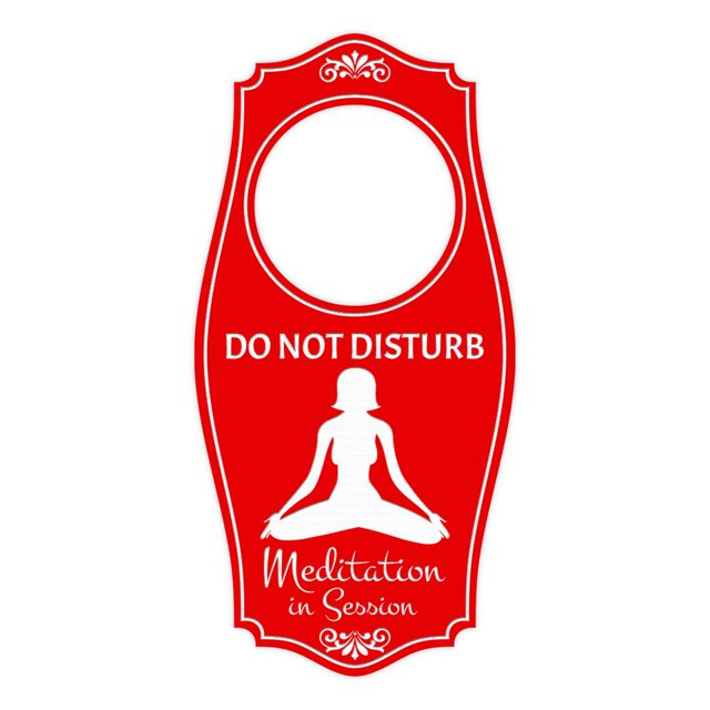 Do Not Disturb Meditation In Session Door Hanger | House or Business ...