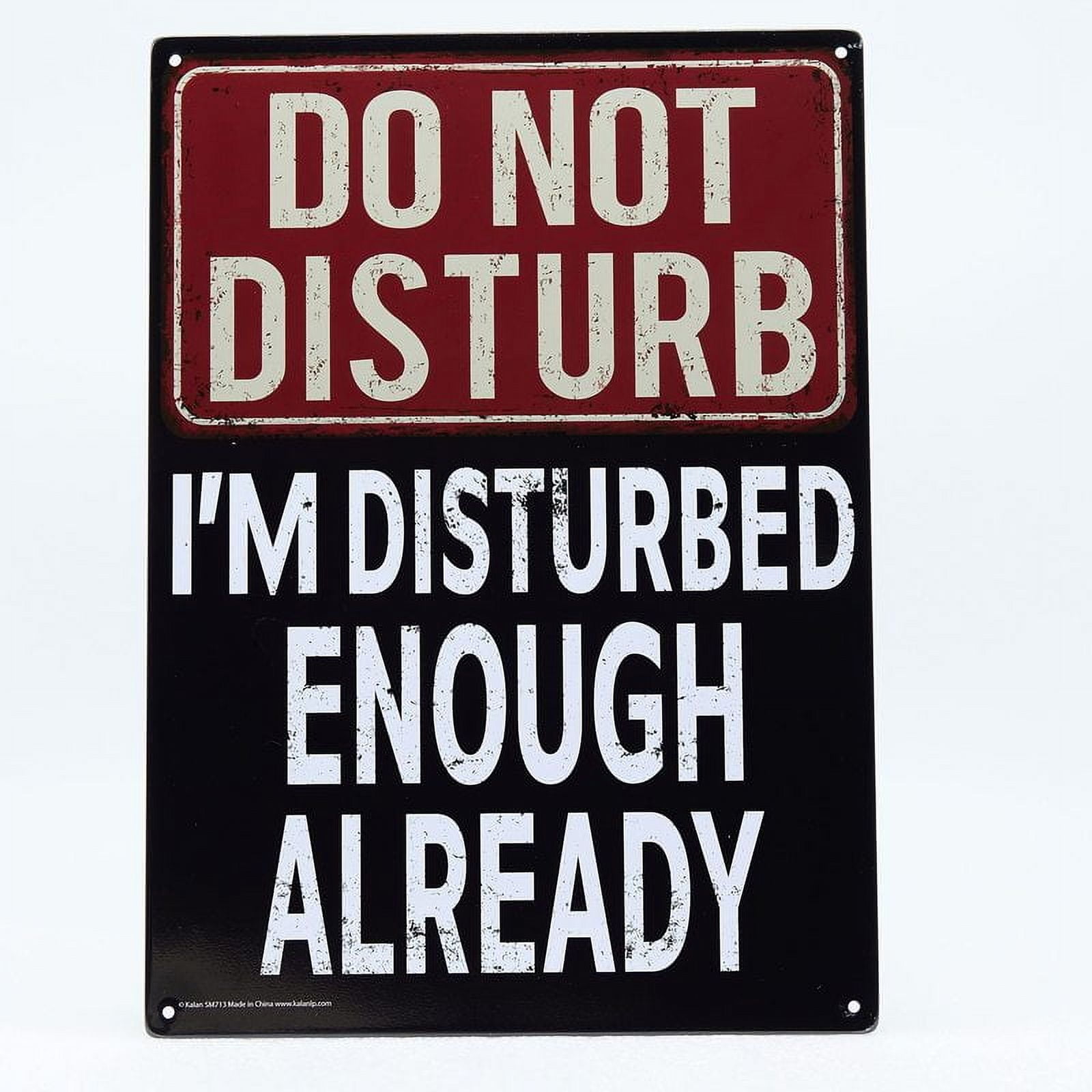 Do Not Disturb Metal Sign - Easy-to-Hang Wall Decor - Fun Tin Signs for ...
