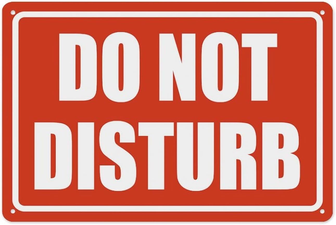 Do Not Disturb Red Sign 8"x12" - Aluminum Tin Warning for Home Outdoor ...