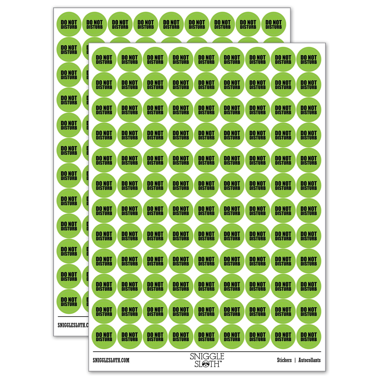 Do Not Disturb 200+ Round Stickers - Light Green - Matte Finish - 0.50 ...