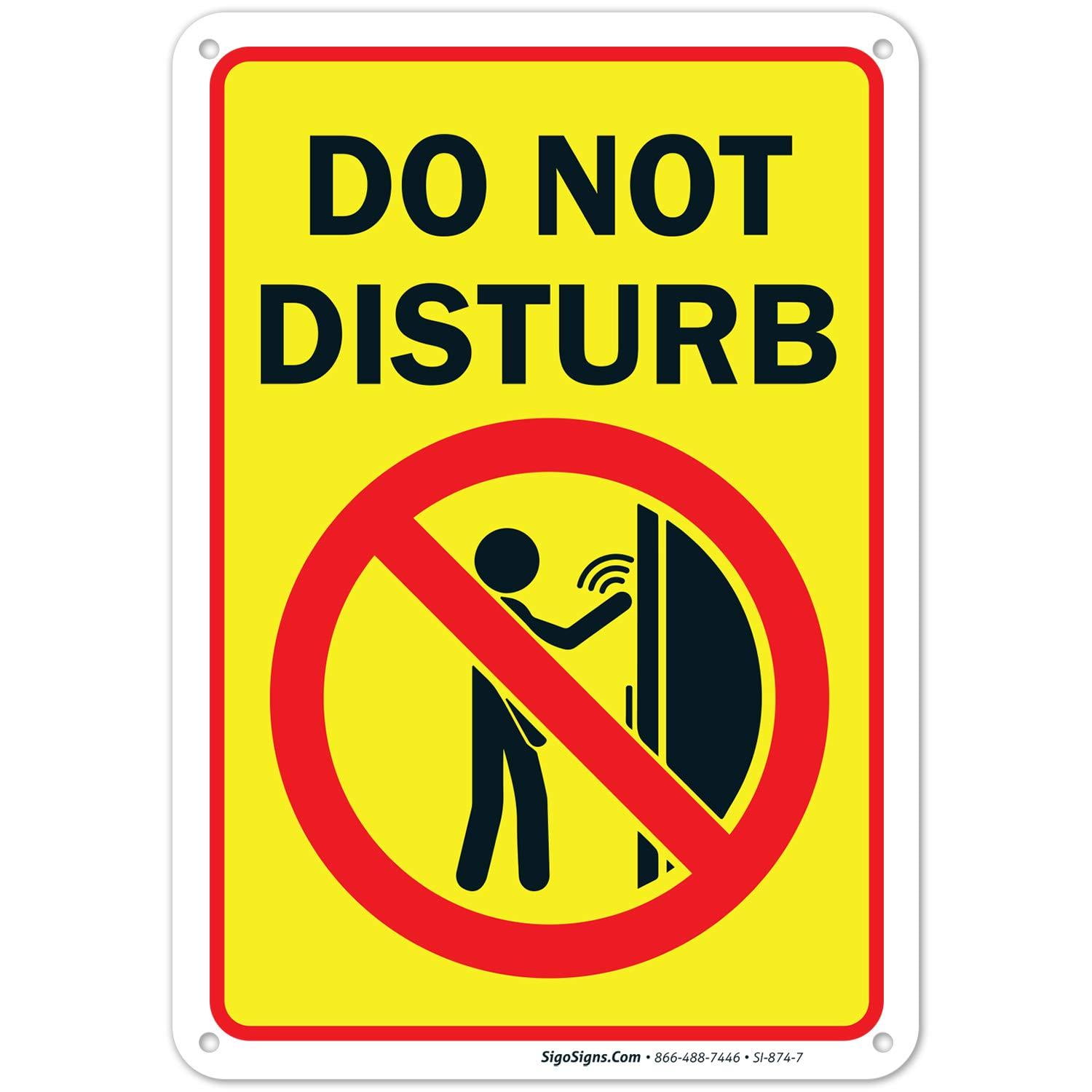 Do Not Disturb Sign, 10x7 Inches, Rust Free .040 Aluminum, Fade ...