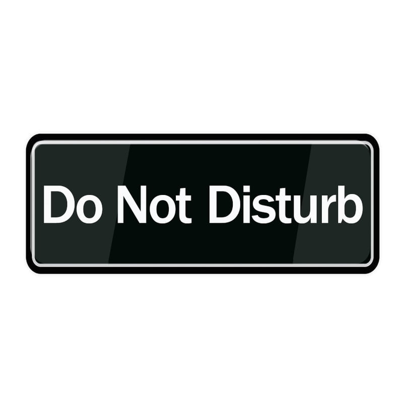 Do Not Disturb Sign, 9 X 3 Inch Acrylic Plastic Sign With Symbols, Self ...