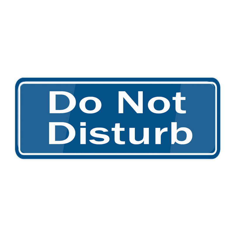 Do Not Disturb Sign, 9 X 3 Inch Acrylic Plastic Sign With Symbols, Self ...