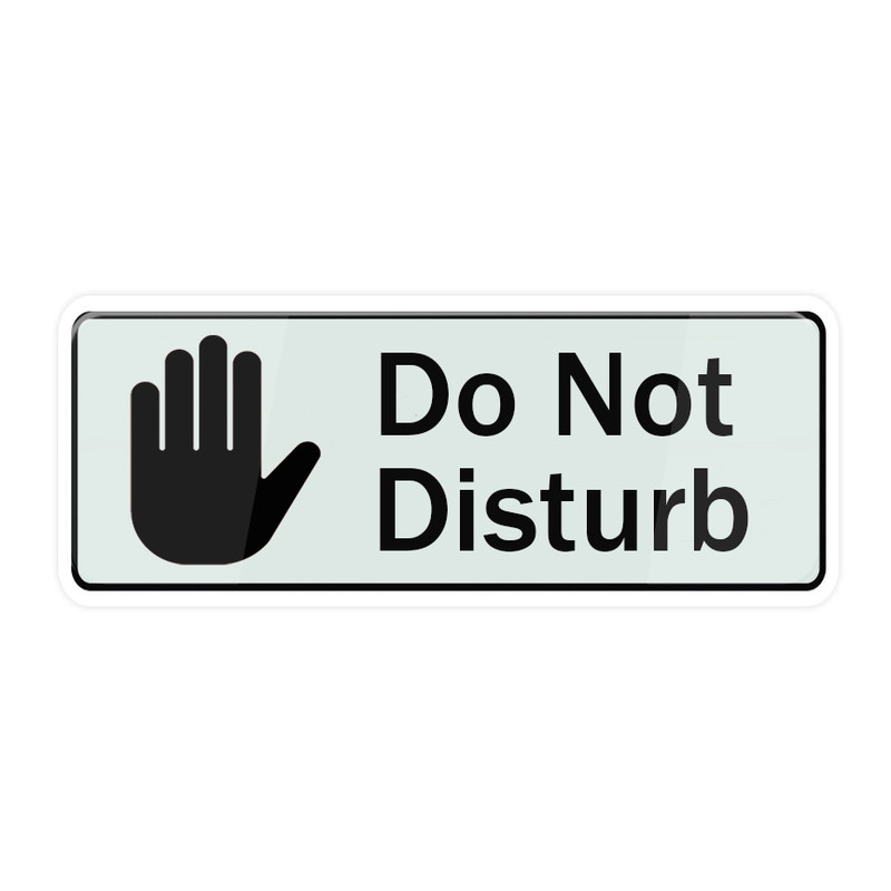 Do Not Disturb Sign, 9X3 Inch Acrylic Plaque With Strong Adhesives For ...