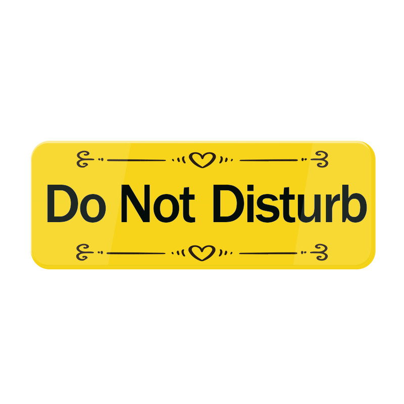 Do Not Disturb Sign, 9X3 Inch Acrylic Plaque With Strong Adhesives For ...