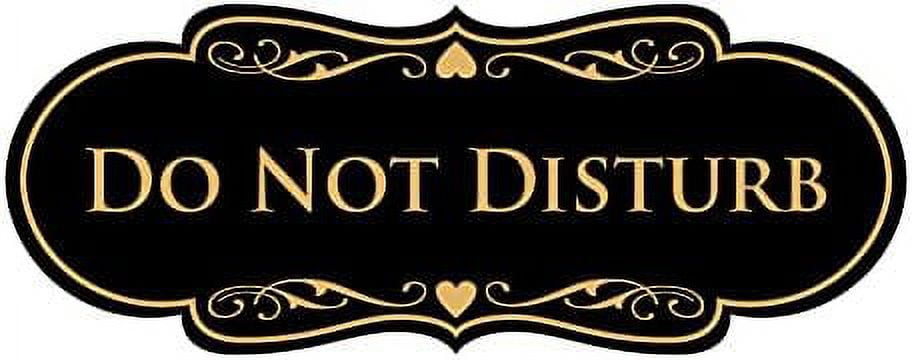 Do Not Disturb Sign (Black/Gold) - Small - Walmart.com