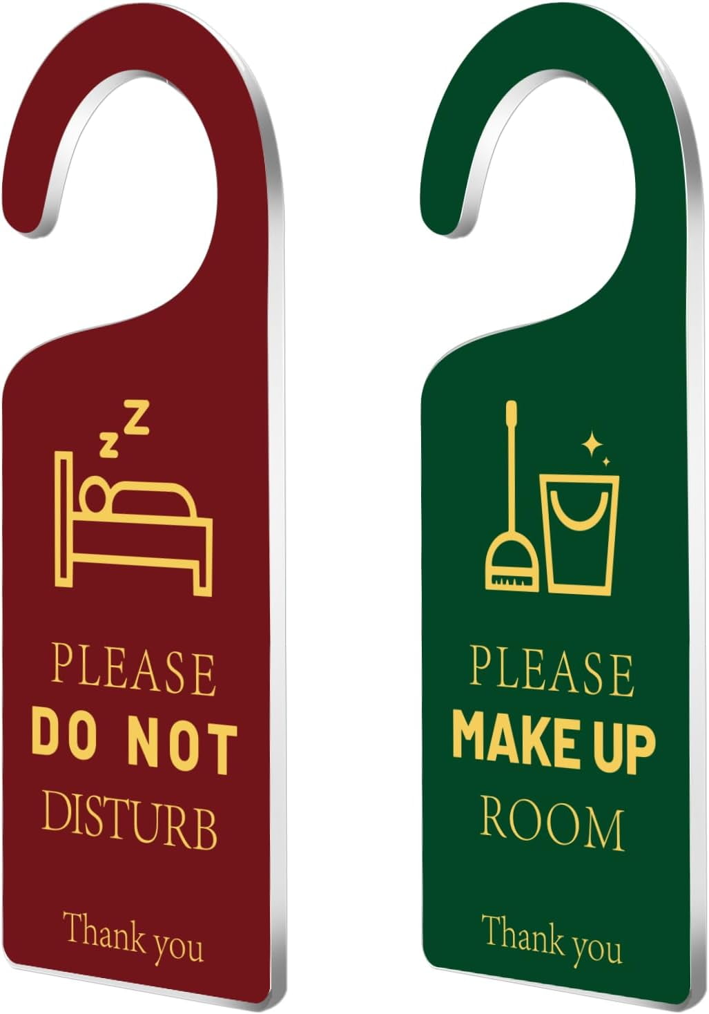 Do Not Disturb Sign Door Hanger Sign 2 Pack Please Do Not Disturb and Welcome Make Up Room ...
