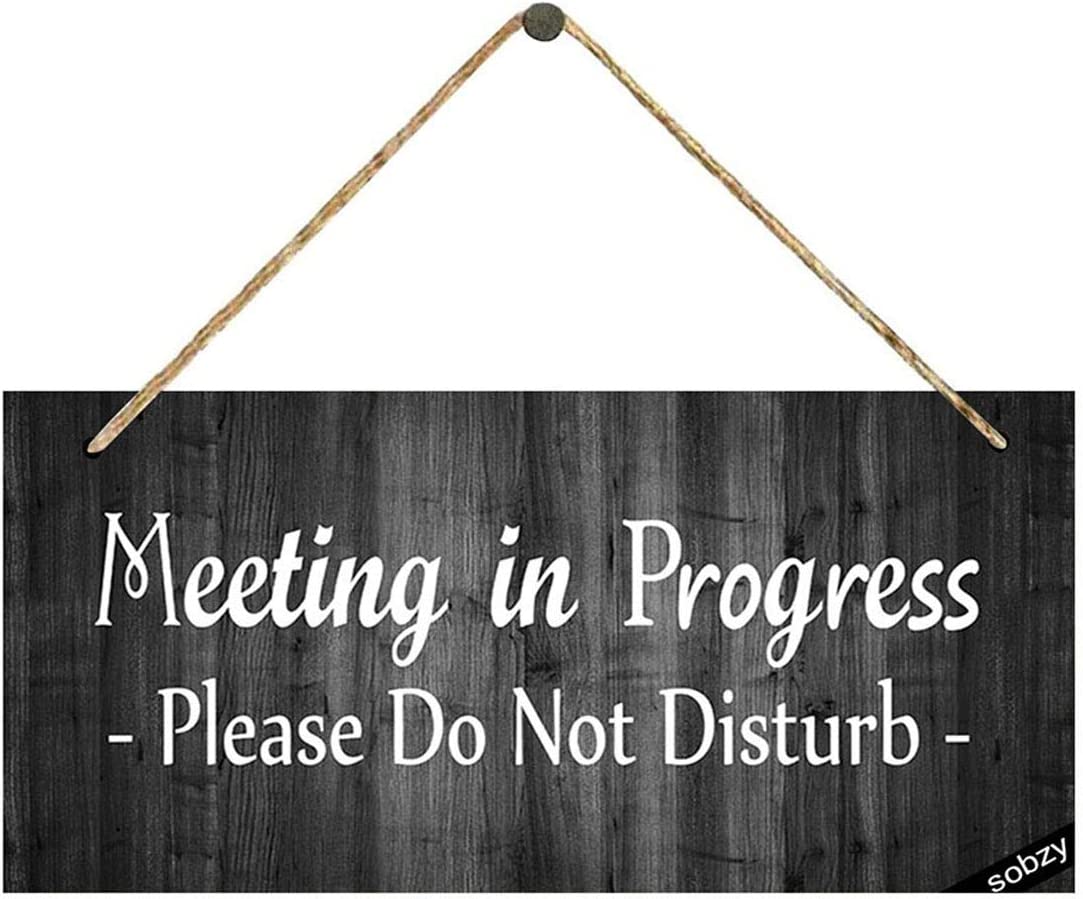 Do Not Disturb Sign - Meeting in Progress Please Do Not Disturb Hanging ...