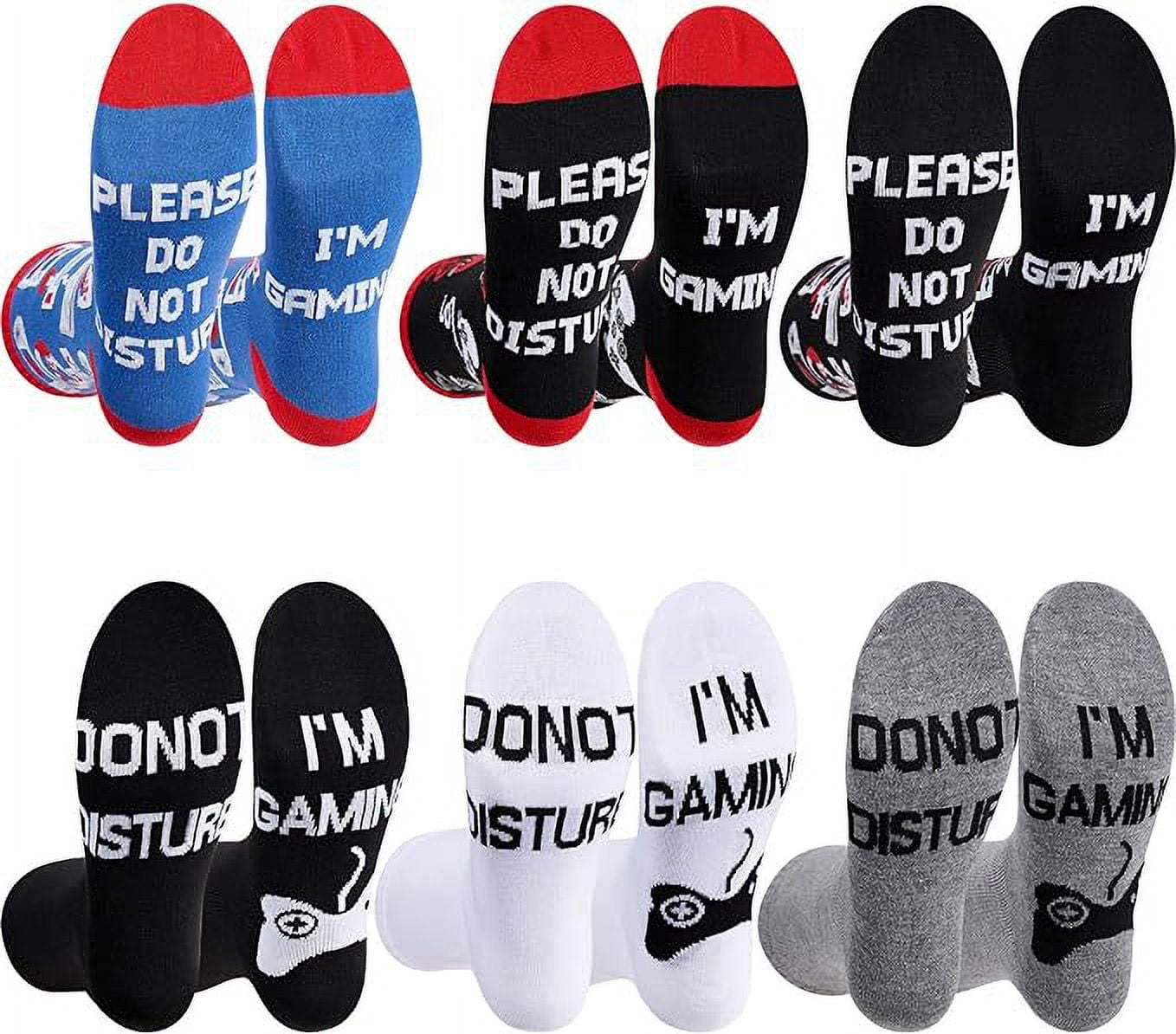 Do Not Disturb Socks Cotton Funny Gaming Socks for Men Teen Boys Games ...