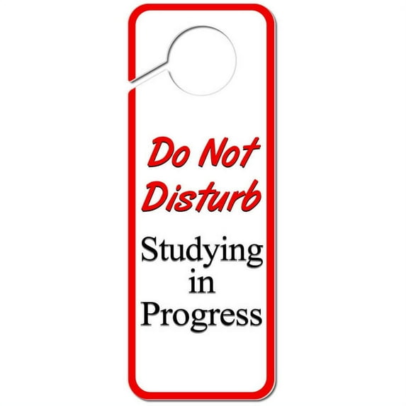 Do Not Disturb Studying in Progress Plastic Door Knob Hanger Sign ...