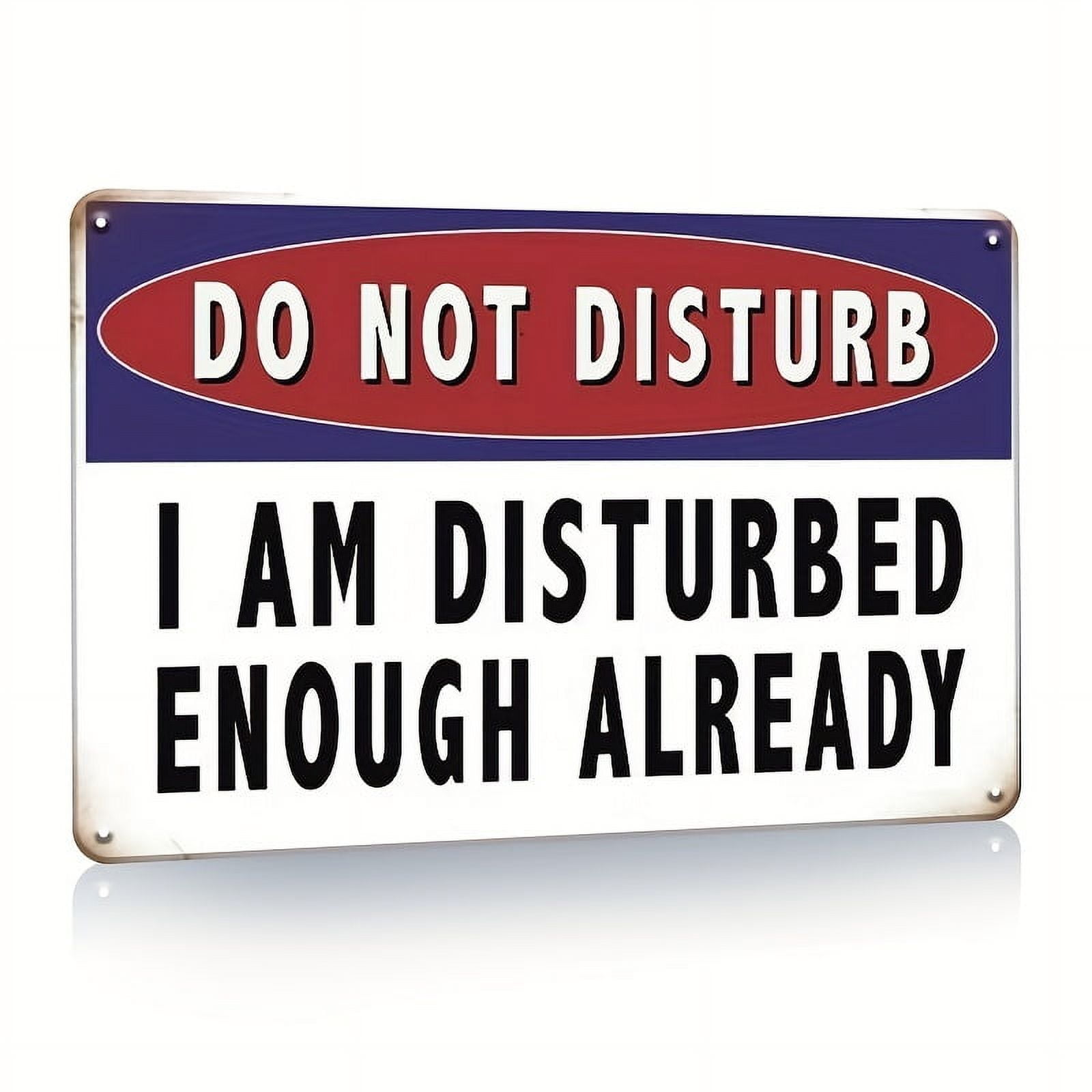 Do Not Disturb Warning Tin Signs Metal Plaque Wall Art Decor Yard Home ...