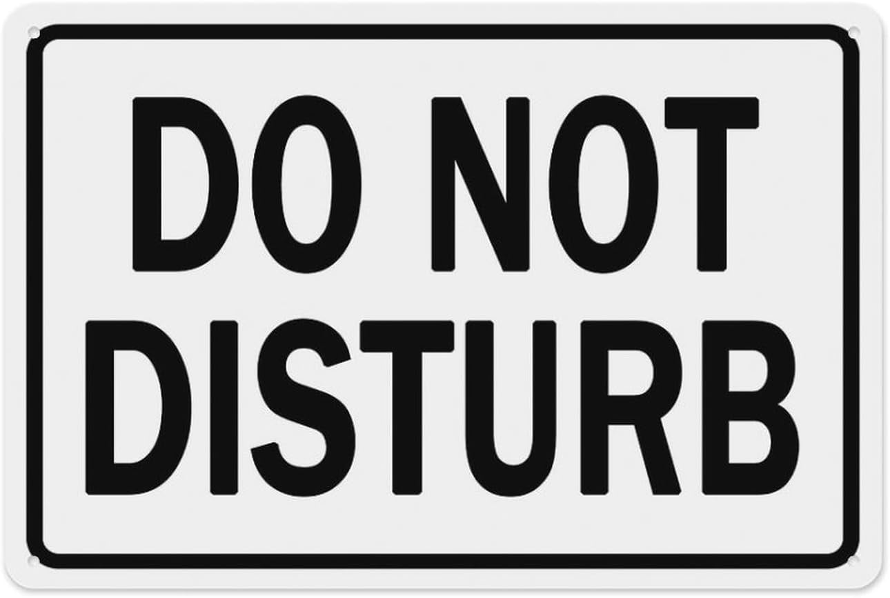 Do Not Disturb White Sign 8"x12" - Aluminum Tin Warning for Home ...