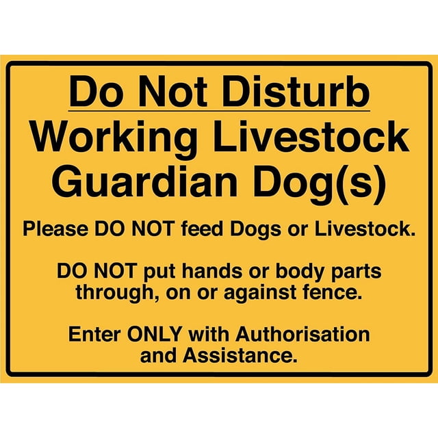 Do Not Disturb Working Livestock Guardian Dog Sign Metal Tin Sign 8x12 ...