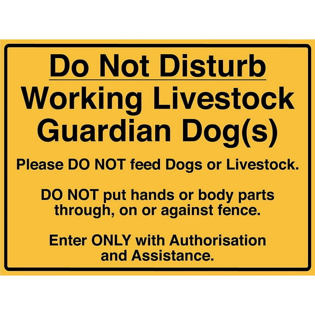 Do Not Disturb Working Livestock Guardian Dog Sign Metal Tin Sign ...