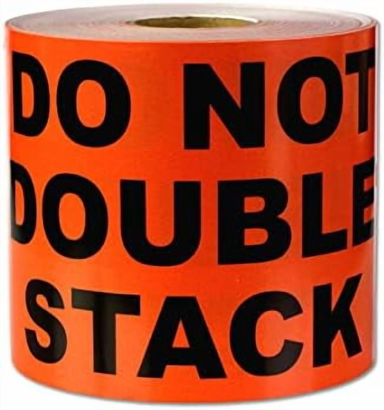 Do Not Double Stack Labels (5 x 3 inch, Orange - 300 Labels) Warning Do ...