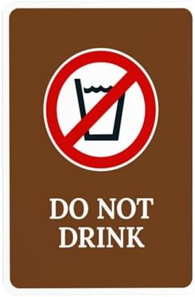 Do Not Drink Warning Sign, Rules Security Metal Signs for Outdoor ...