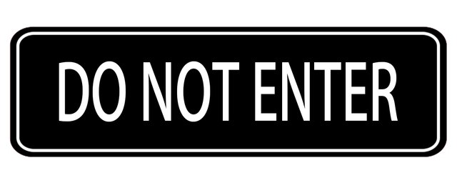 Do Not Enter Acrylic Sign For Office Door Wall Home And Business, Easy ...