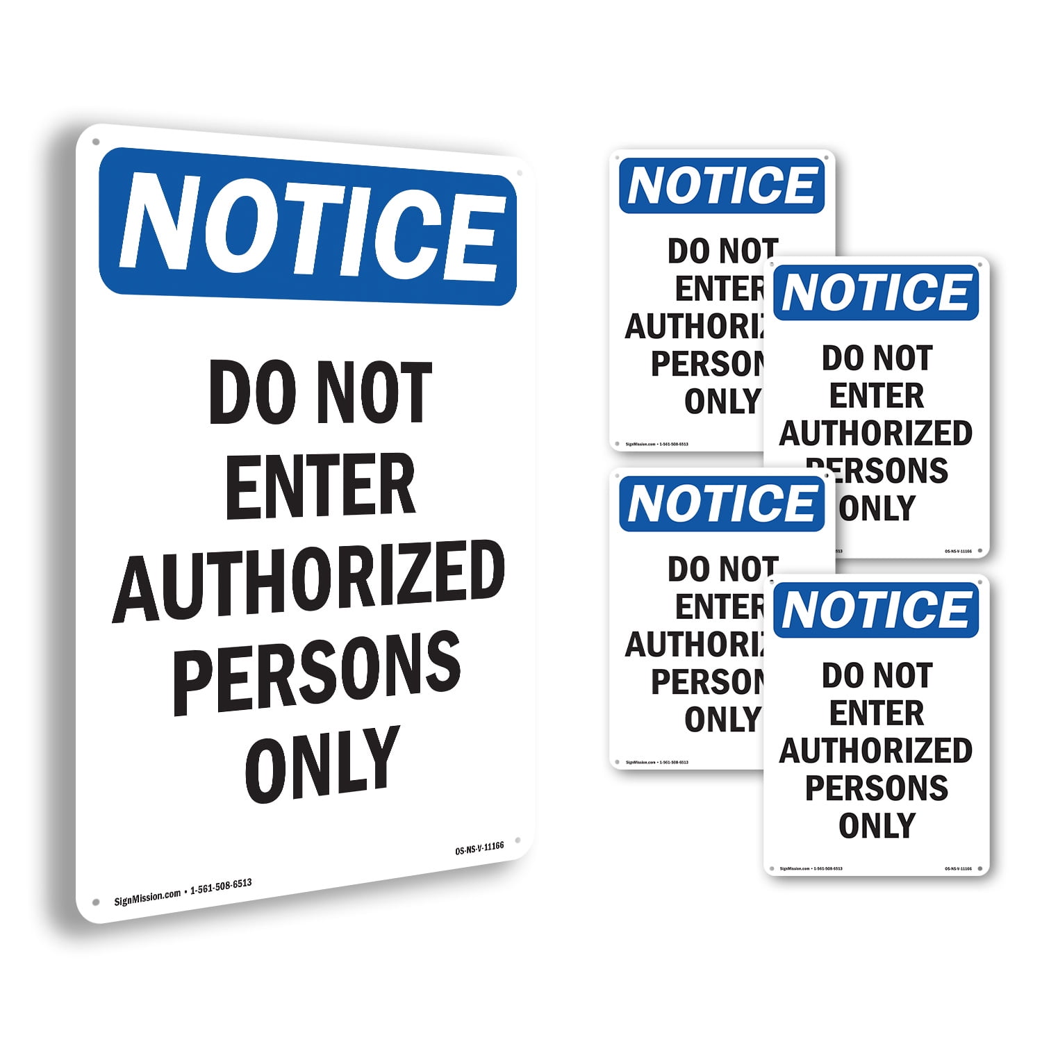 Do Not Enter Authorized Persons Only OSHA Notice Rigid Plastic Sign 24 ...