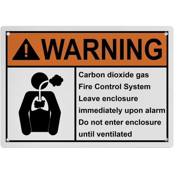 Do Not Enter CO2 Sign 8"x12" - Fire Control System (Leave Enclosure On ...