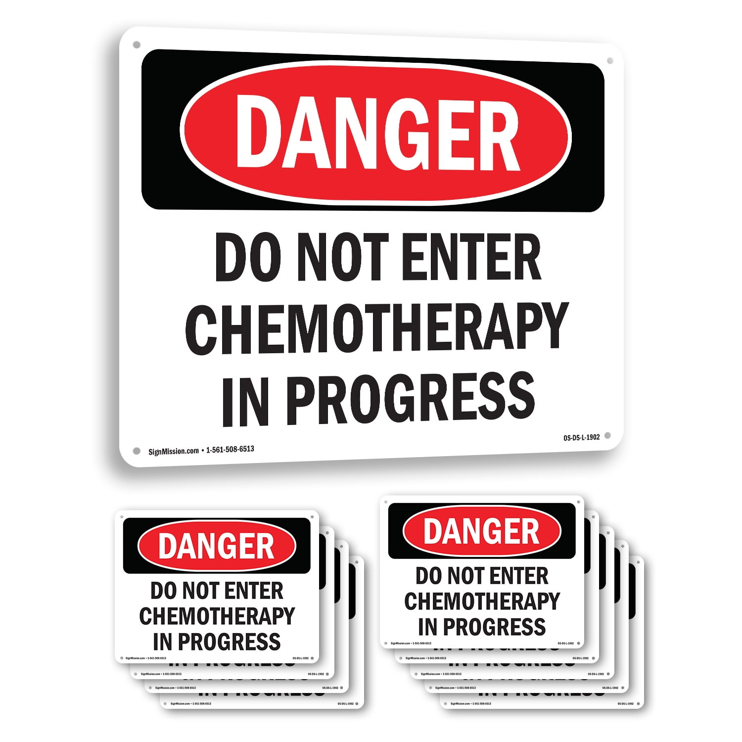 Do Not Enter Chemotherapy In Progress OSHA Danger Rigid Plastic Sign 24 ...