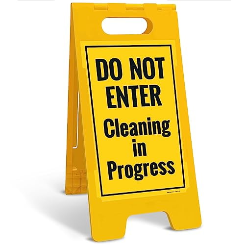 Do Not Enter Cleaning In Progress Sidewalk Sign Kit, 18x24 Inches, With ...